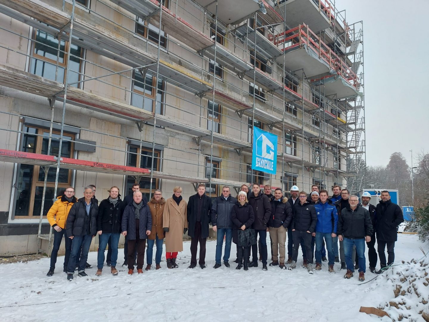 Richtfest für den Neubau eines Pflegestifts und Seniorenwohnens in Backnang